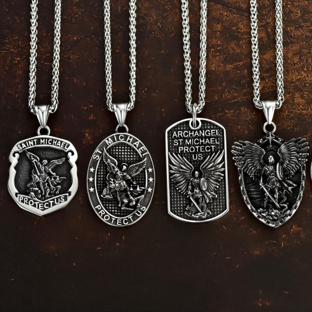 Saint Micheal Medal Pendant Necklace St Micheal Jewelry – FaithHeart ...