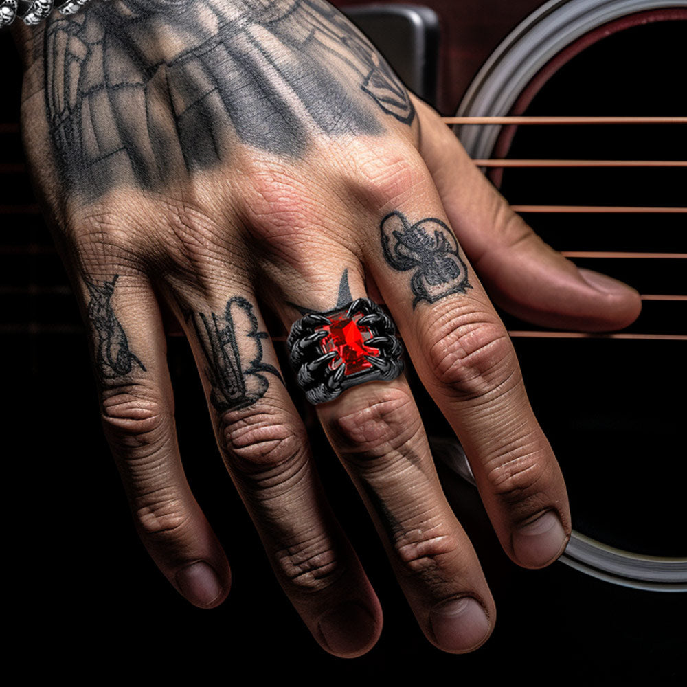 Dragon Claw Ring | Stainless Steel Gemstone for Men – FaithHeart Jewelry