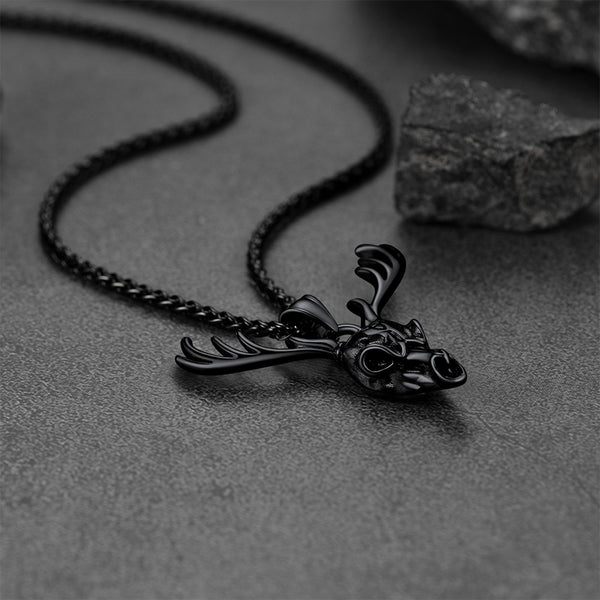 Viking Deer Head Necklace | Celtic Knot Pendant – FaithHeart Jewelry