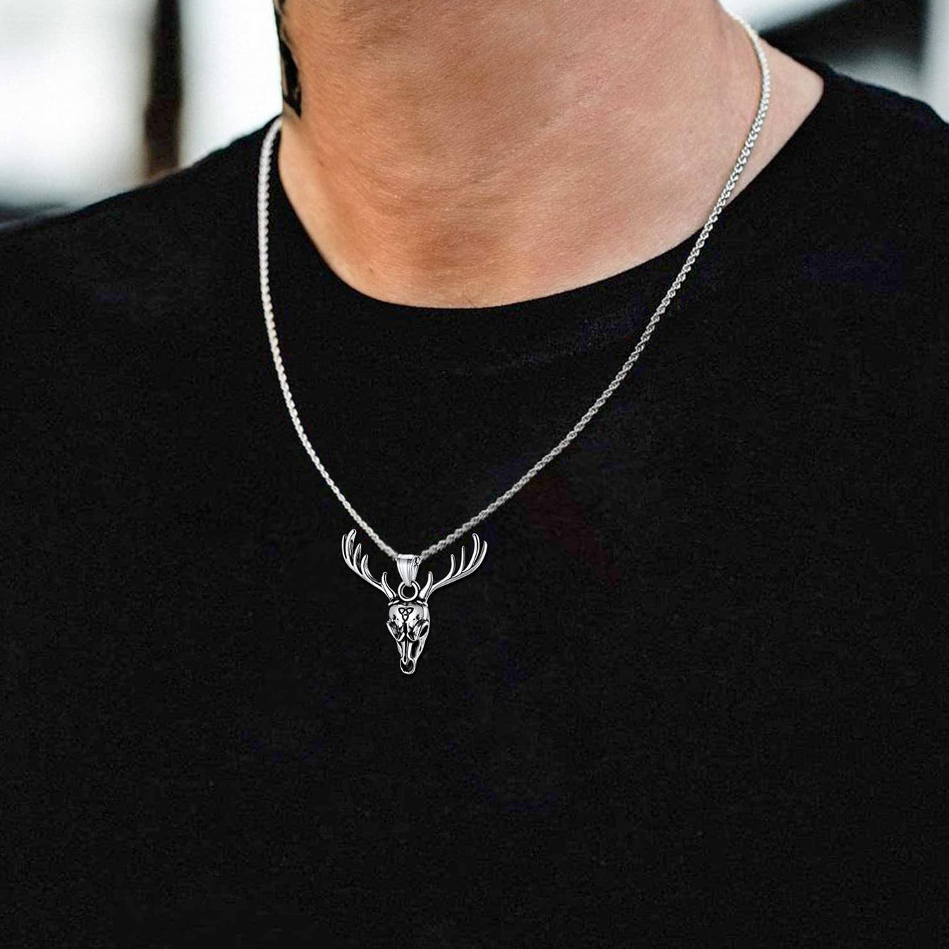 Viking Deer Head Necklace | Celtic Knot Pendant – FaithHeart Jewelry
