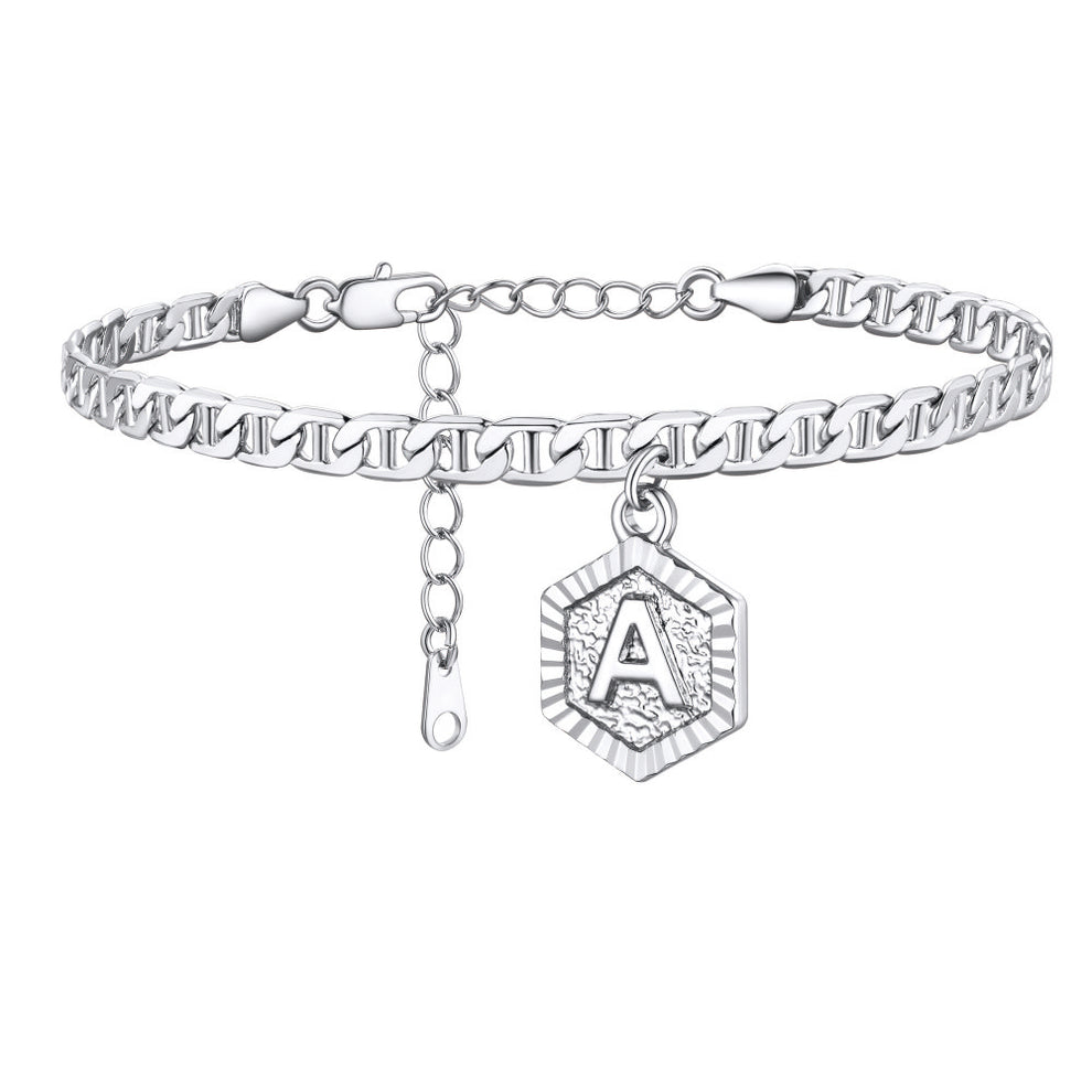 Initial Ankle Bracelet - Personalized Gift – FaithHeart Jewelry