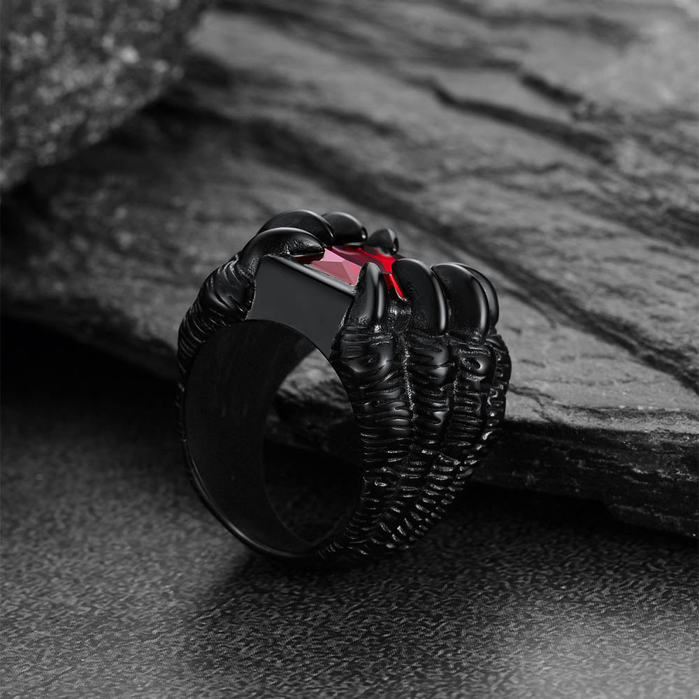 Dragon Claw Ring | Stainless Steel Gemstone for Men – FaithHeart Jewelry