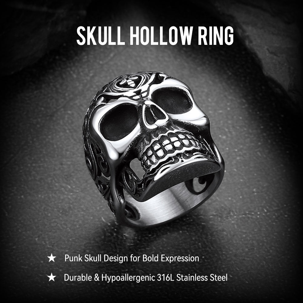 Skull Ring for Men | Gothic Stainless Steel – FaithHeart Jewelry