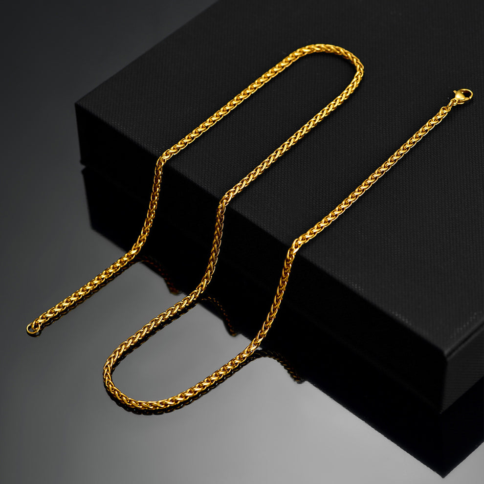 3MM Wheat Chain | Stainless Steel Necklace – FaithHeart Jewelry