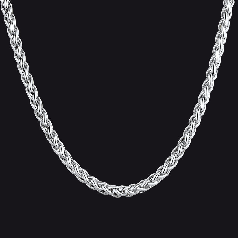 3MM Wheat Chain | Stainless Steel Necklace – FaithHeart Jewelry