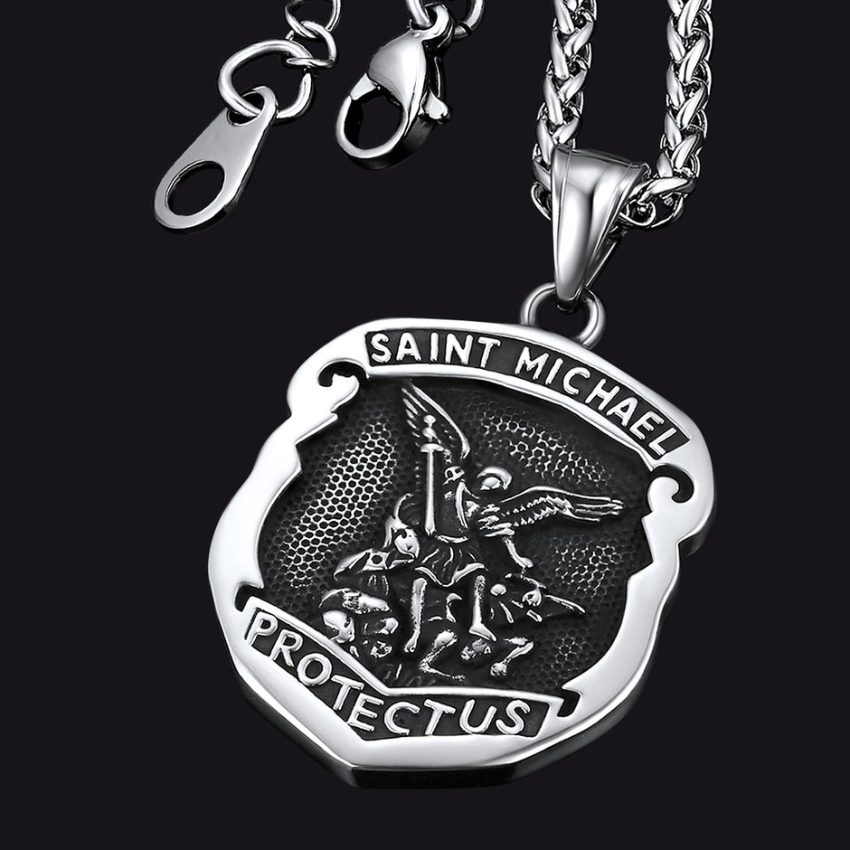 Saint Micheal Medal Pendant Necklace St Micheal Jewelry – FaithHeart ...