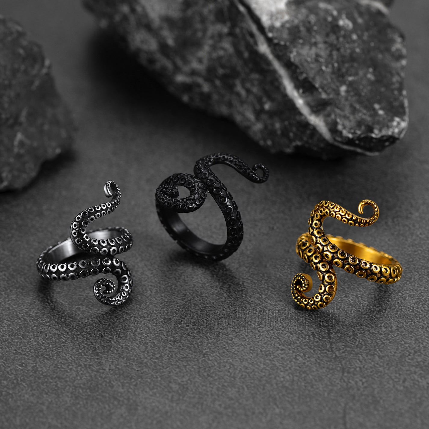 Punk Octopus Ring - Stainless Steel for Men – FaithHeart Jewelry