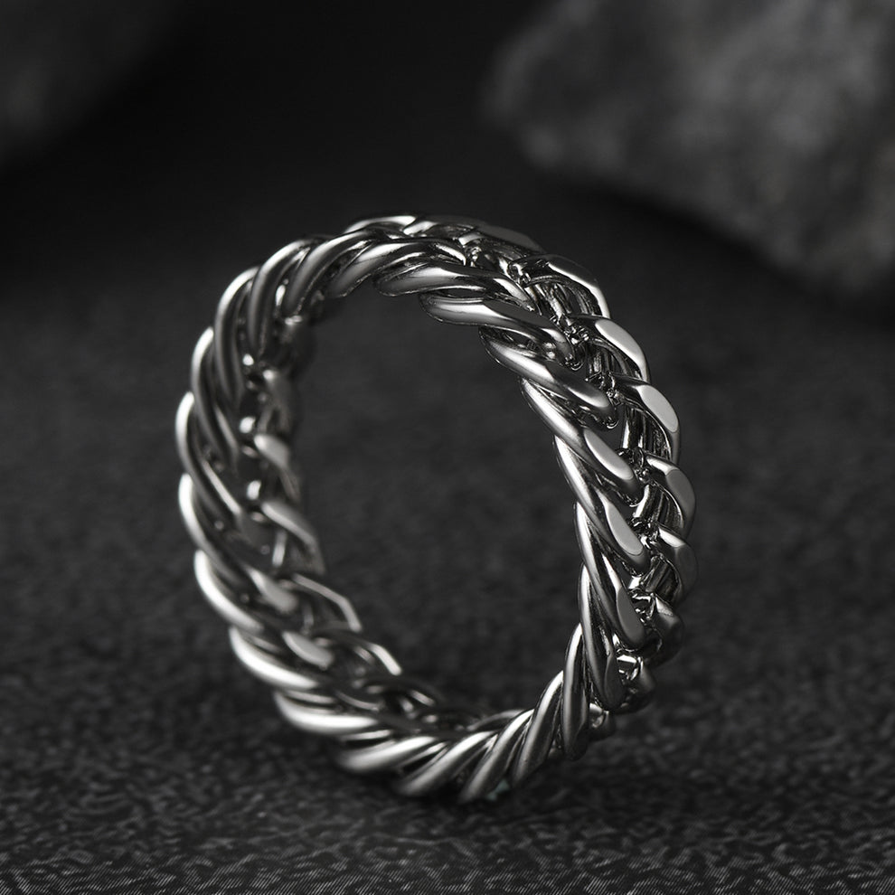 Cuban Chain Ring for Men | Stainless Steel | Modern – FaithHeart Jewelry