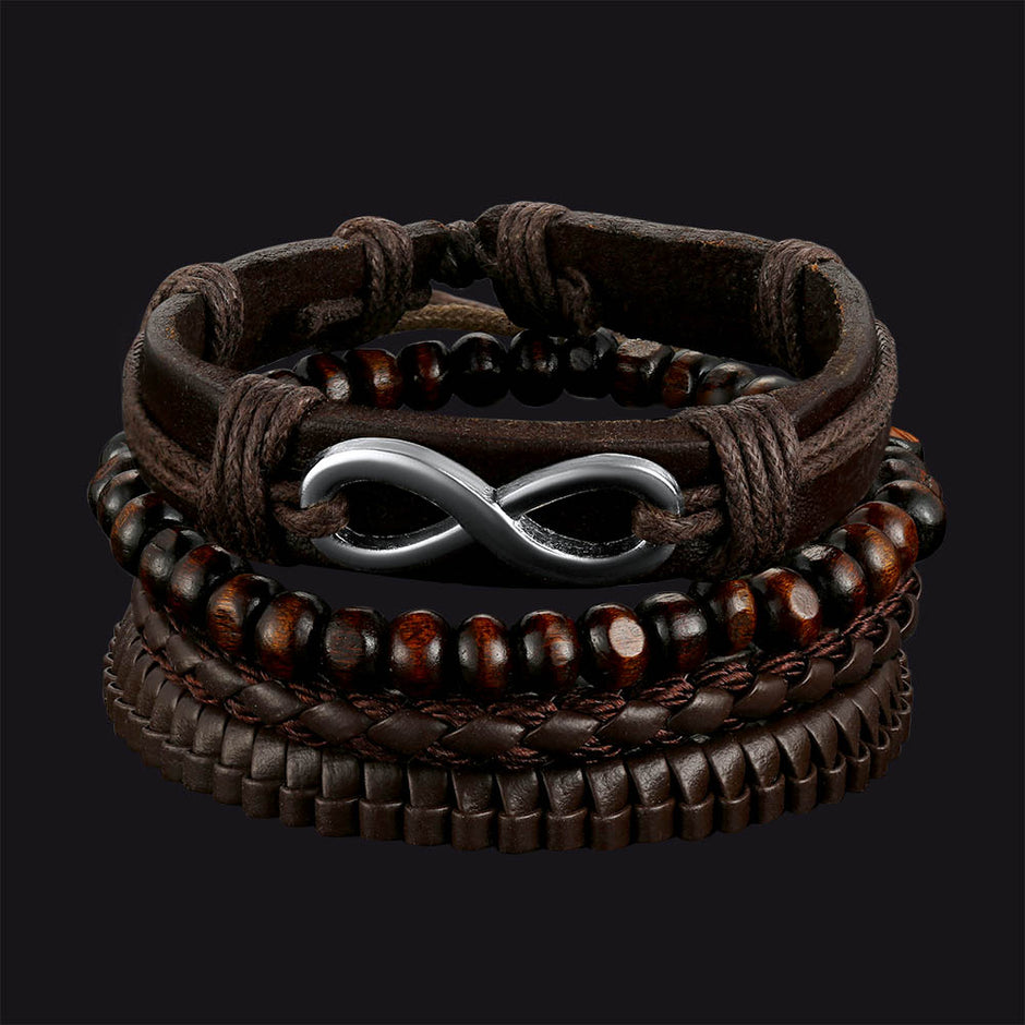 Men's Braided Leather Bracelets - Handmade Customized Bracelets ...