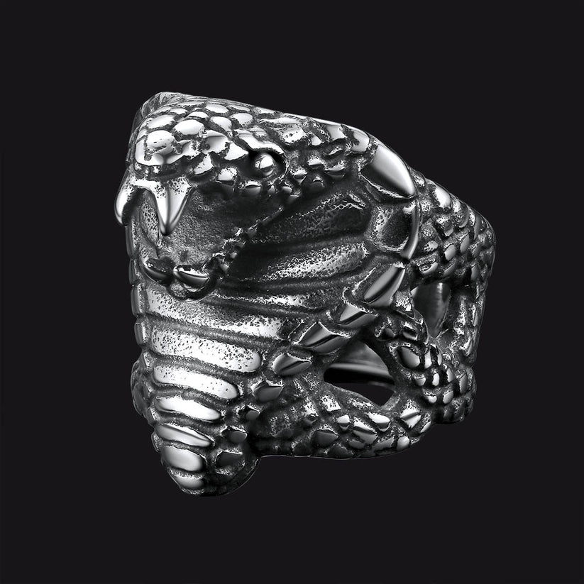 Cobra Snake Ring for Men | Gothic Stainless Steel – FaithHeart Jewelry