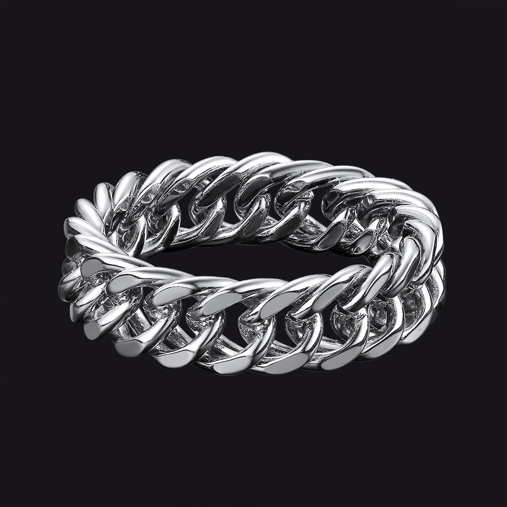 Cuban Chain Ring for Men | Stainless Steel | Modern – FaithHeart Jewelry