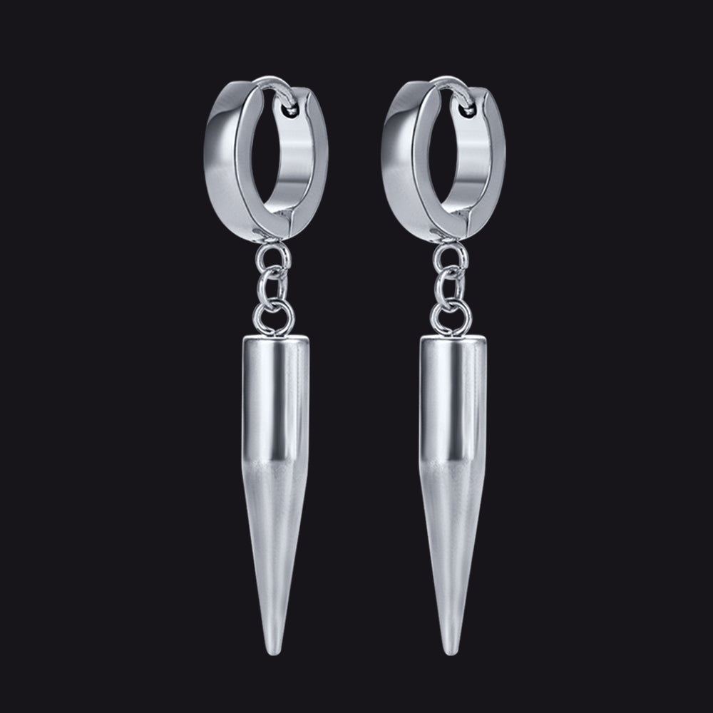 Sterling Silver Drop Hoop Earrings – FaithHeart Jewelry