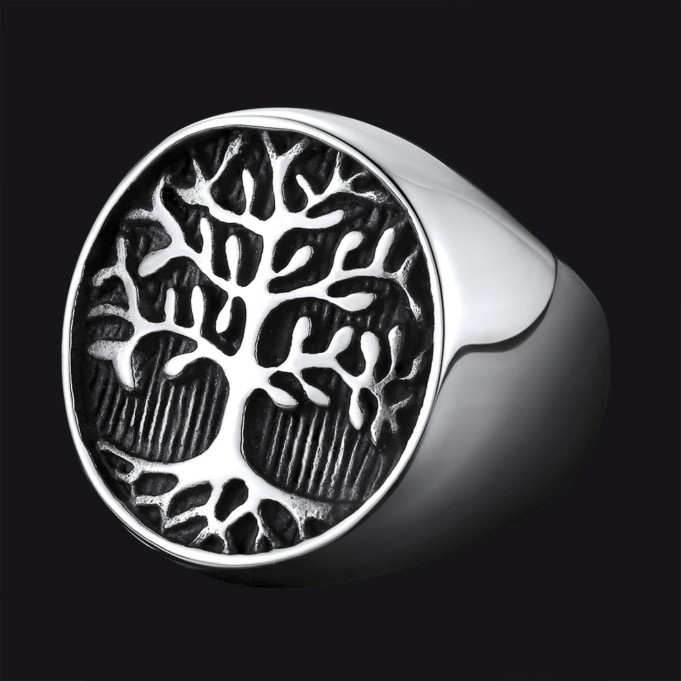 Tree of Life Ring for Men | Stainless Steel – FaithHeart Jewelry